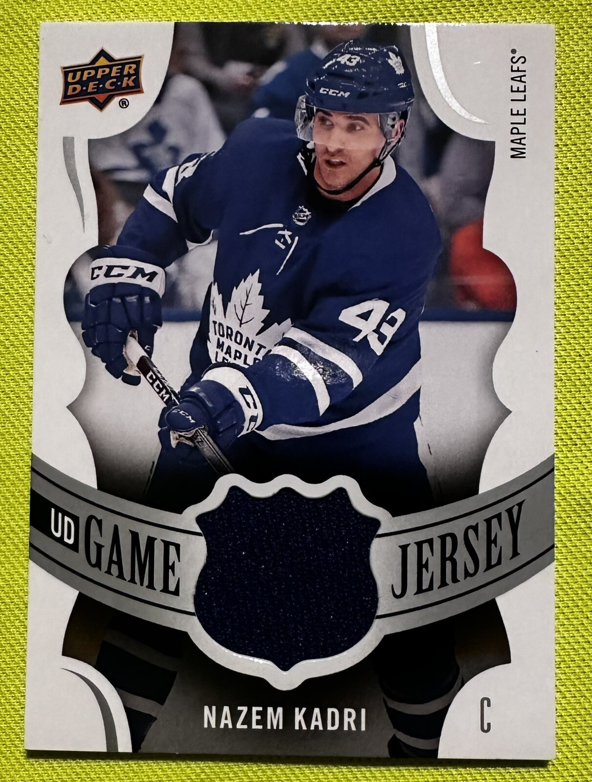 Nazem Kadri 2018-19 Upper Deck Series 1 UD Game Jersey Relic Toronto ...