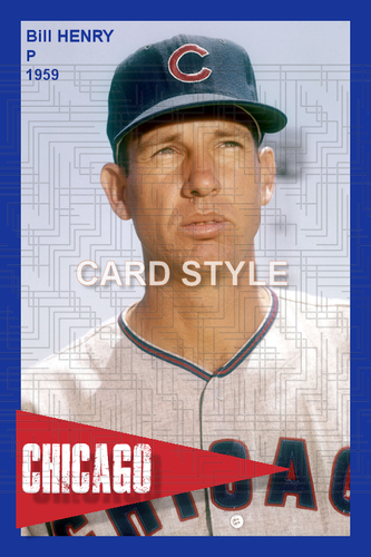 Bill Henry - 1959 Chicago Cubs - choose a size - full color print | eBay