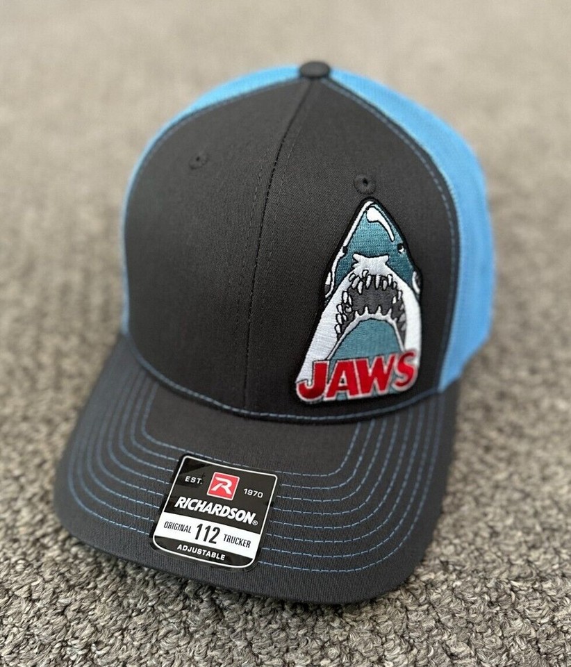JAWS Hat SnapBack Limited Edition SHARK Mesh Individually Handcrafted ...