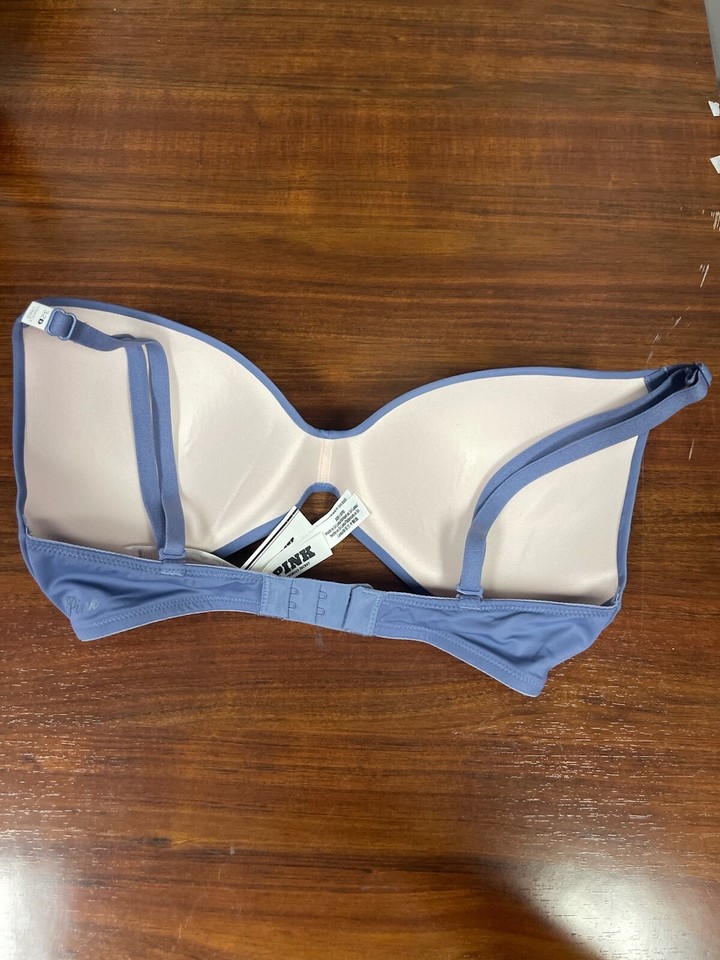 Victoria's Secret Pink Wear Everywhere Push-Up Bra 32B Dusky Blue | eBay