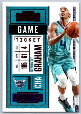 2020-21 Panini Contenders #45 Devonte' Graham Game Ticket Red | eBay