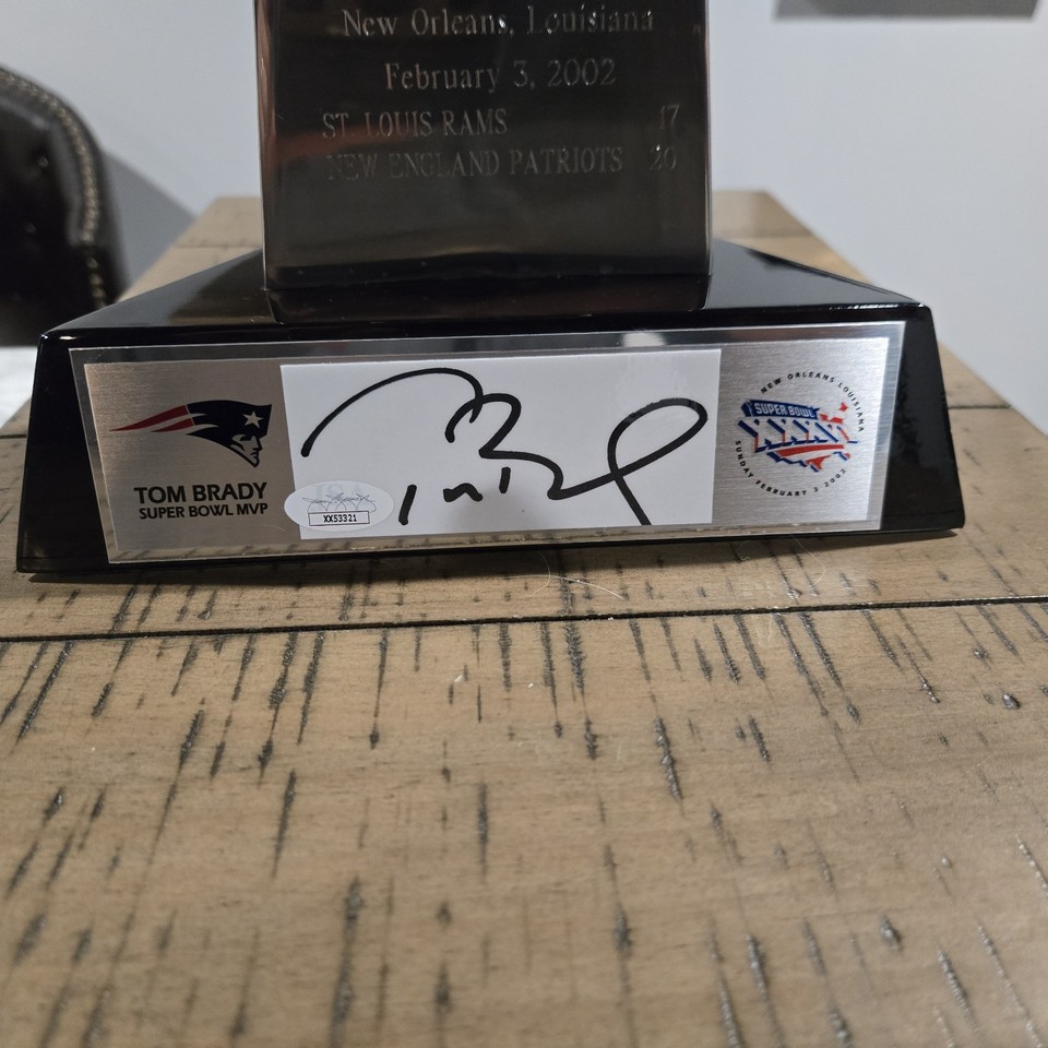 Tom Brady Autographed New England Patriots Super Bowl 36 Trophy JSA ...