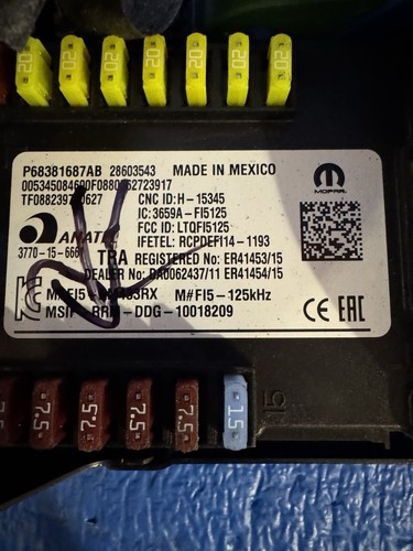 2017 - 2021 Jeep Compass Body Control Module BCM BCU Unit P ...