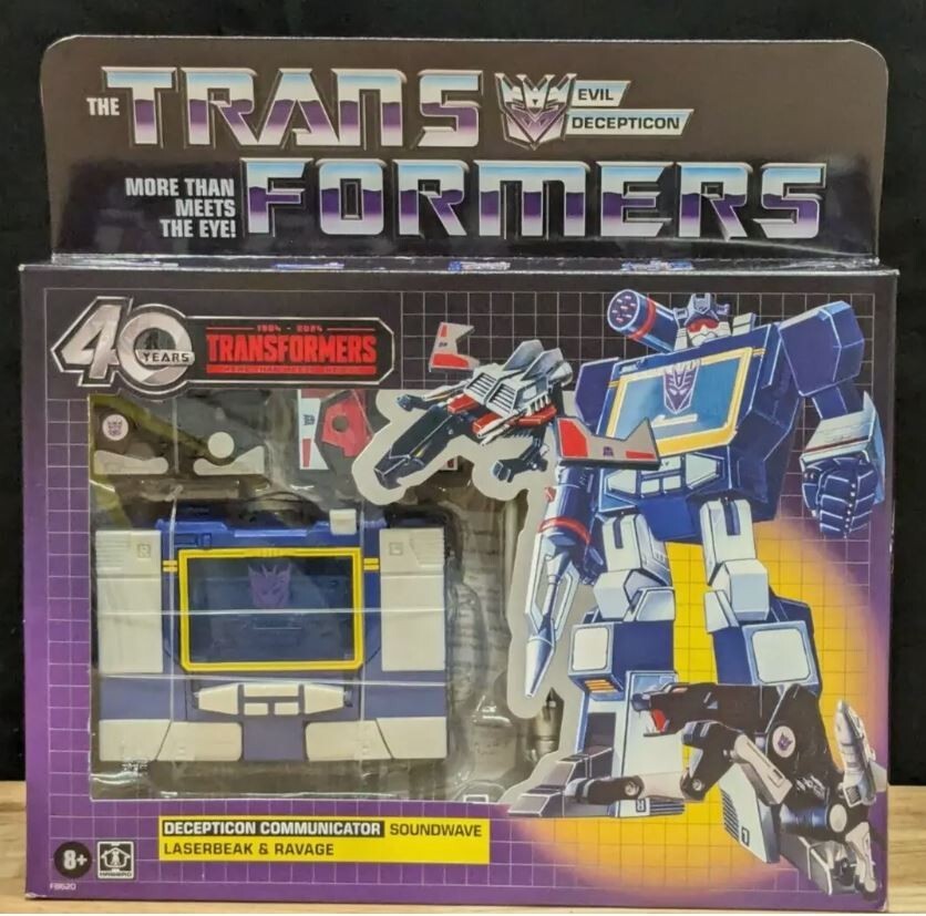 Transformers Retro 40th Anniversary G1 Soundwave Laserbeak Ravage NIB