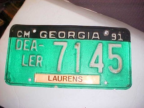 GEORGIA DEALER LICENSE PLATE 7145 | eBay