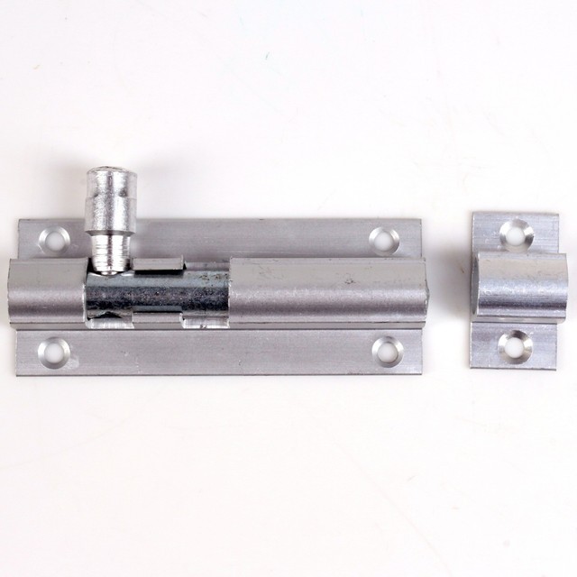 63mm Aluminium Silver Sliding Bolt Small Bathroom Toilet Door Cubicle ...