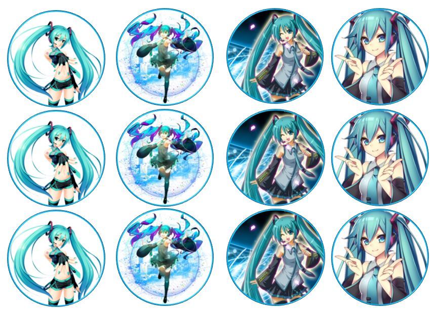 24 Japanese Anime Theme Edible Wafer Cup Cake Toppers Icing or Wafer | eBay
