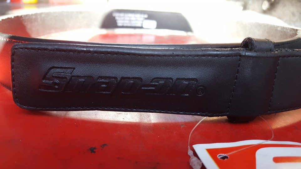 new SNAP ON GENUINE Mechanics No-Scratch Black Leather Work Belt w/Tags ...