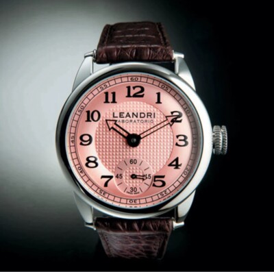 LEANDRI LABORATORIO MENS MANUAL WIND WATCH SWISS MVT 45mm OPEN CASEBACK ...
