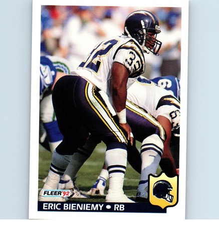 Eric Bieniemy 355 Charger 1992 Fleer NFL Football Trading Card | eBay