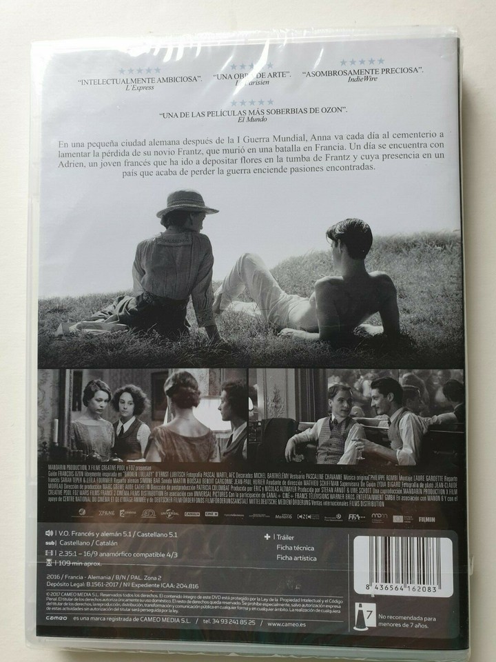FRANTZ NEW DVD (SPAIN IMPORT) AUDIO SPANISH, FRENCH OR GERMAN A SUPER ...