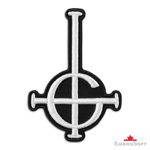 Ghost BC 3D PUFF Grucifix Cross Symbol Embroidered Patch Iron On SIZE ...