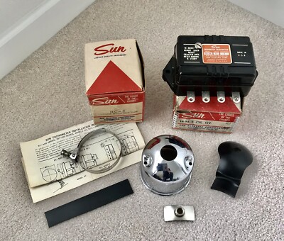 NOS SST Sun Super Tachometer NOS EB-9A transmitter & NOS NC-5 chrome ...