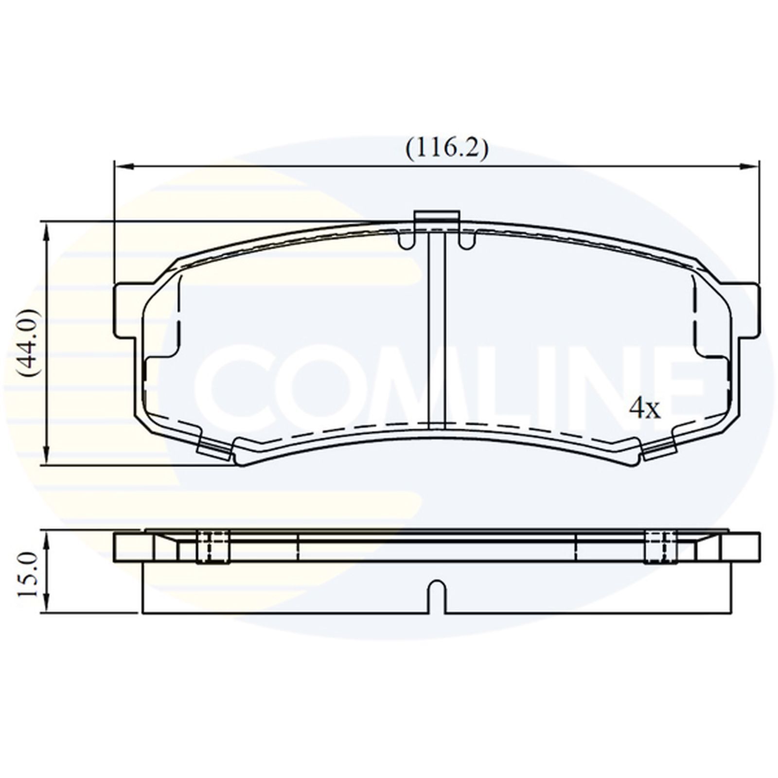 Brake Pads Set Rear CBP0404 Comline 0446660060 4605A389 0446560010 ...