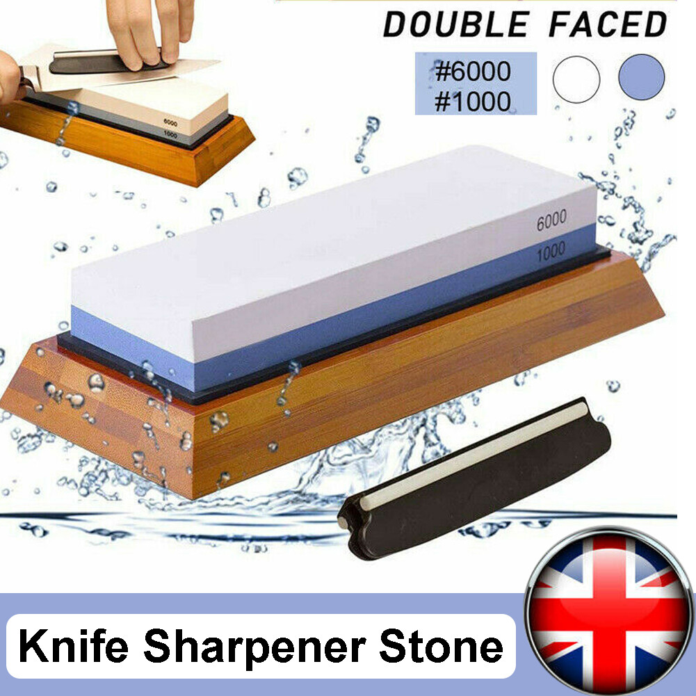 Dual Whetstone Waterstone Knife Sharpening Water Wet Stone Sharpener ...