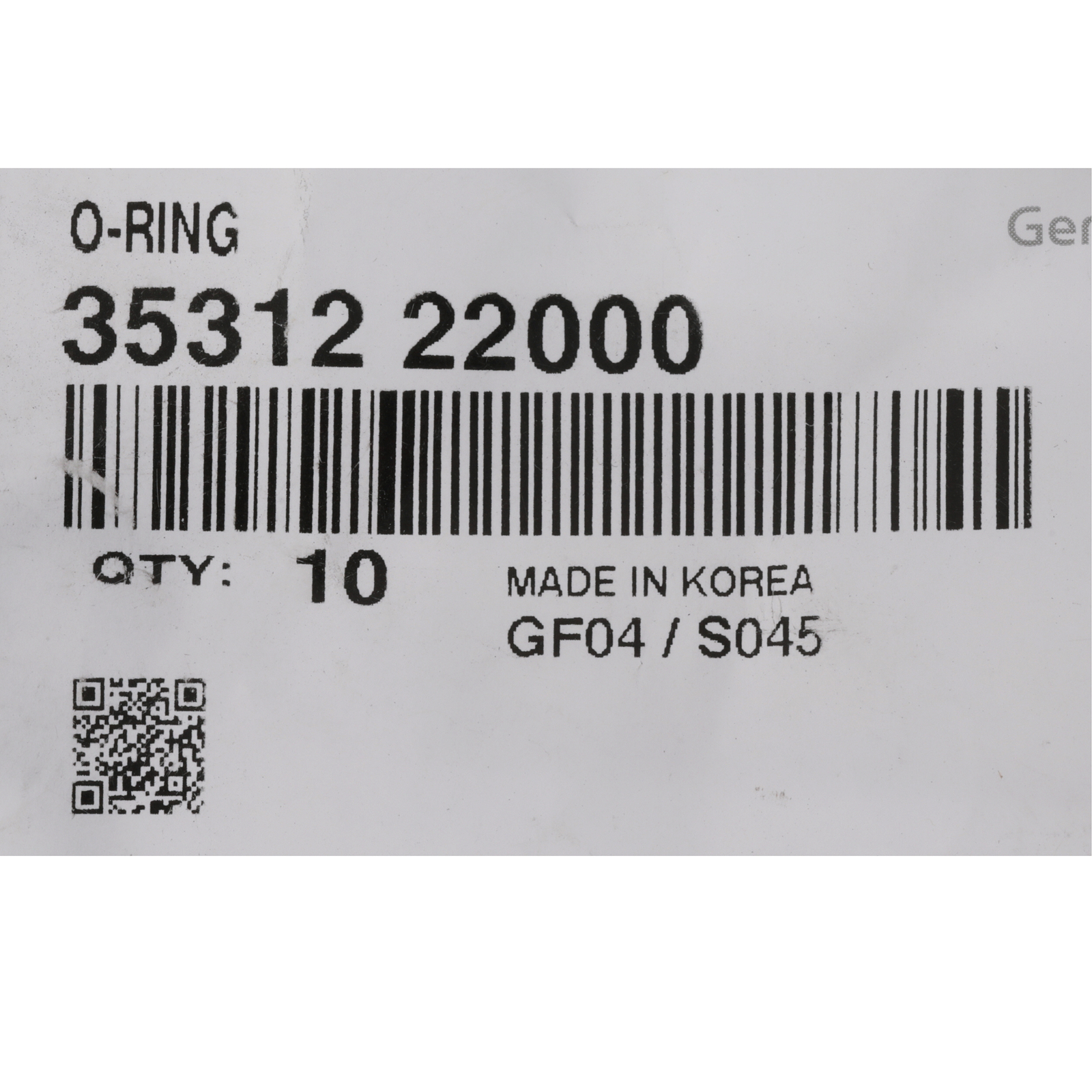 OEM NEW 2000-2022 Kia Fuel Injector O-Ring Seal Genuine Engine 35312 ...