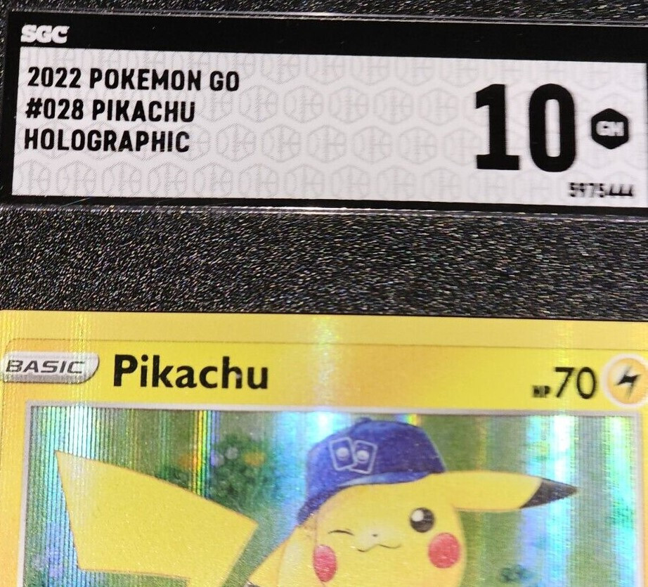 SGC 10 GEM MINT Pokémon TCG Pikachu Pokemon GO 028/078 Holo Holo Rare ...