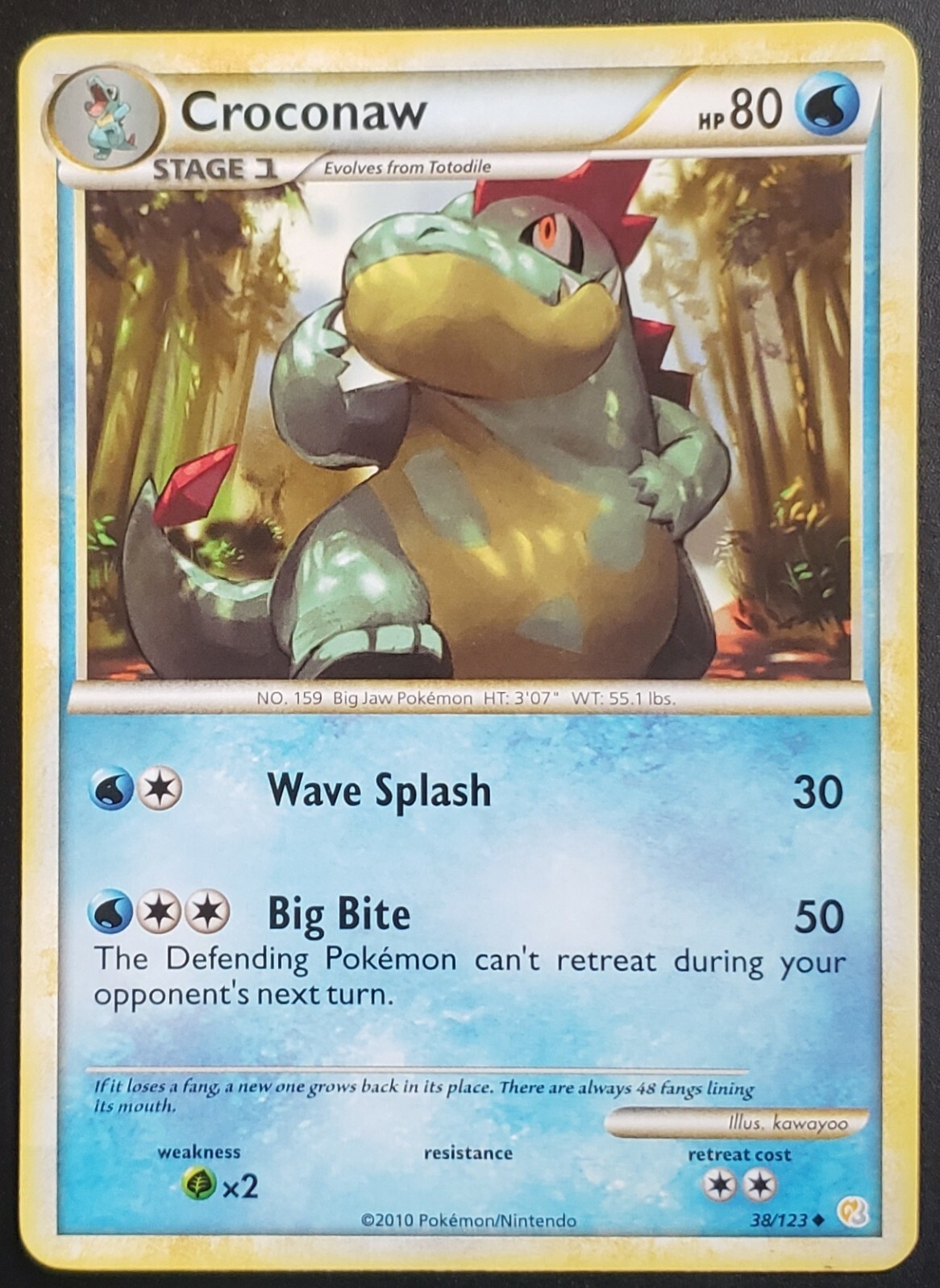 Croconaw 38/123 Heart Gold & Soul Silver Non Holo NM Pokemon TCG Card ...