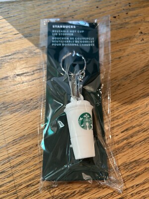 STARBUCKS REUSABLE HOT CUP LID STOPPER KEYCHAIN WINTER 2025 NEW | eBay
