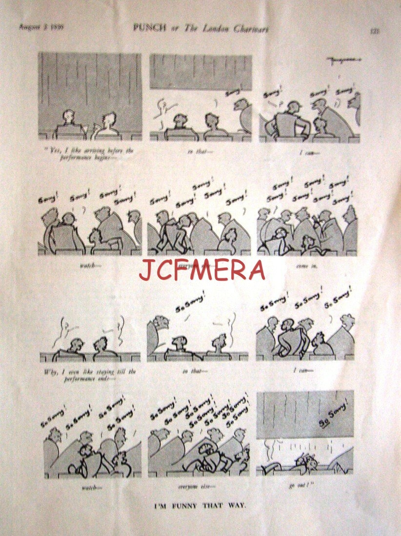 1939 FOUGASSE Punch Cartoon Print - "I'm Funny that Way" | eBay