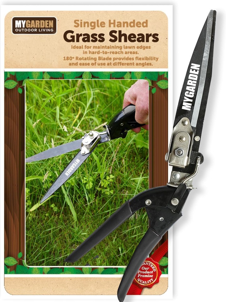 Garden Hedge Shears Hand Grass Clippers Trimming Edging Topiary Hedge ...