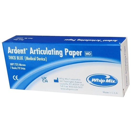 *70-Strips* Whip Mix Ardent Articulating Paper Thick Blue 009" 60007 | eBay
