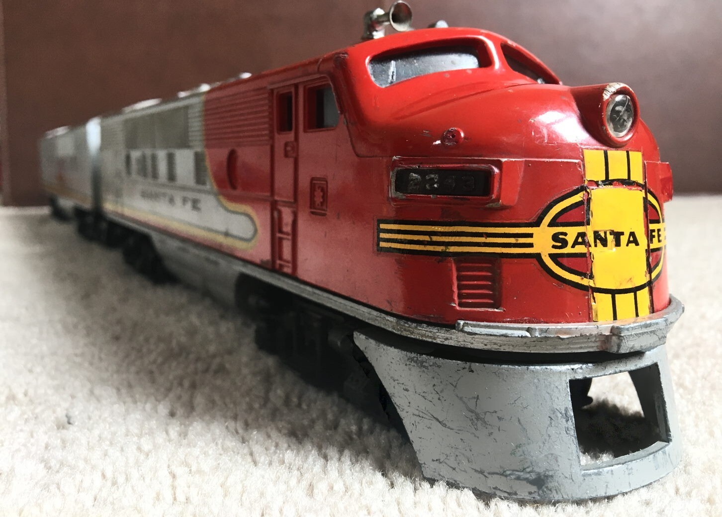 Postwar Lionel Santa Fe Locomotive Set No. 2243P and 2243C (A and B ...