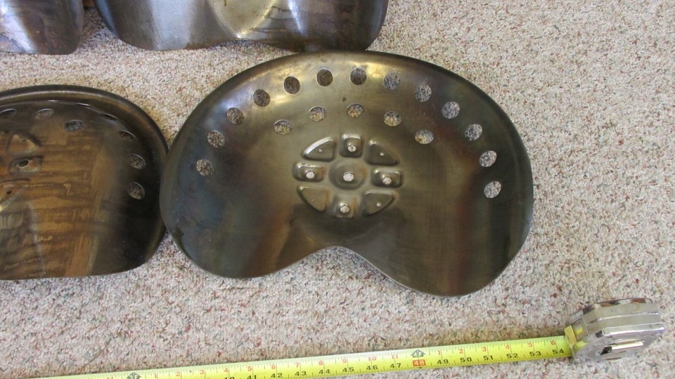 Six Steel Tractor Seats Metal Farm Bar Stool Pan Style Large | eBay