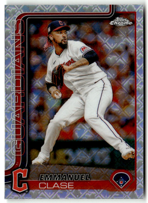 2025 Topps Chrome MLB Baseball N. 135 Emmanuel Clase Logo Refractor | eBay