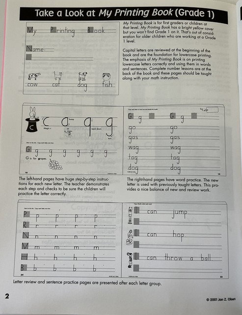My Printing Book by Jan Z. Olsen (2003, Trade Paperback, Student ...