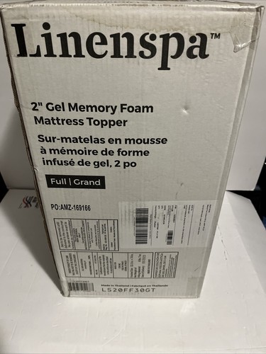 LINENSPA Memory Foam Mattress Topper - 2 Inch Gel Infused Memory Foam ...