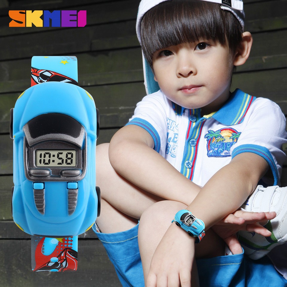 SKMEI Kids Watch Boys Fashion Cute Gift Child Cartoon Car Electronic ...