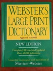 Webster's Large Print Dictionary - New Edition - Hardcover - GOOD | eBay