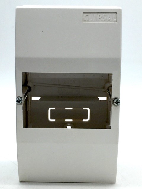 Clipsal 4CC4 Surface Mount Switchboard Enclosure 4 Module Plastic White ...