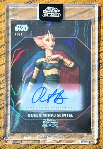 2024 TOPPS STAR WARS CHROME BLACK MIRAJ SCINTEL RAJIA BAROUDI BLUE RED ...