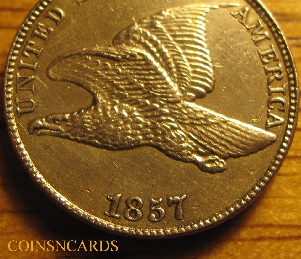 1857 1C Flying Eagle Cent Stronger Strike Lustrous Uncirculated Monster ...