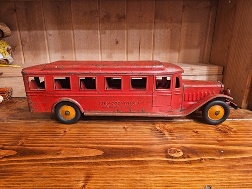 Cor Cor Toys Red Bus Truck c1920 Pressed Steel | eBay