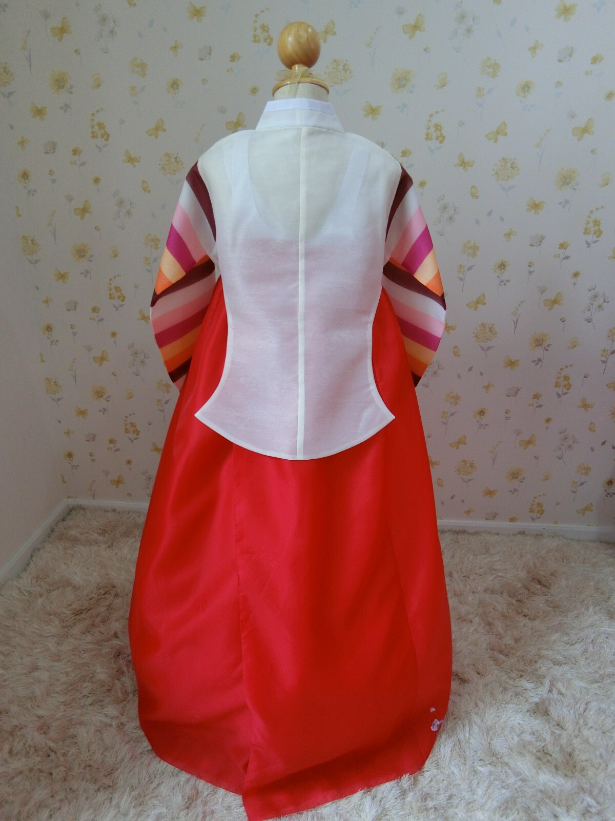 Luxury Rainbow Royal HANBOK WOMAN_Royal hanbok 40" chest _ 165 cm. tall ...