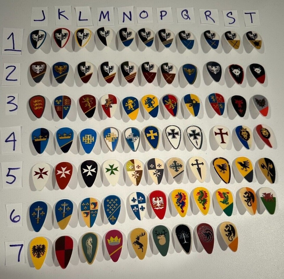 CUSTOM DESIGNED KNIGHT SHIELDS 139 TYPES, REAL LEGO SHIELDS! | eBay