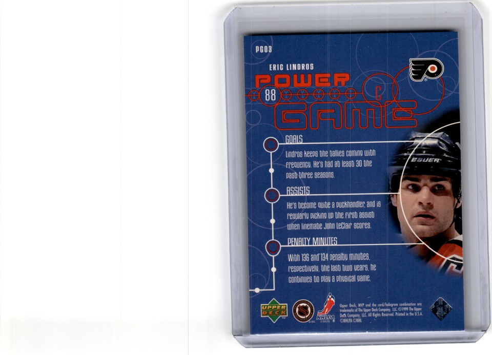 1998-99 Upper Deck MVP - Power Game #PG03 Eric Lindros | eBay
