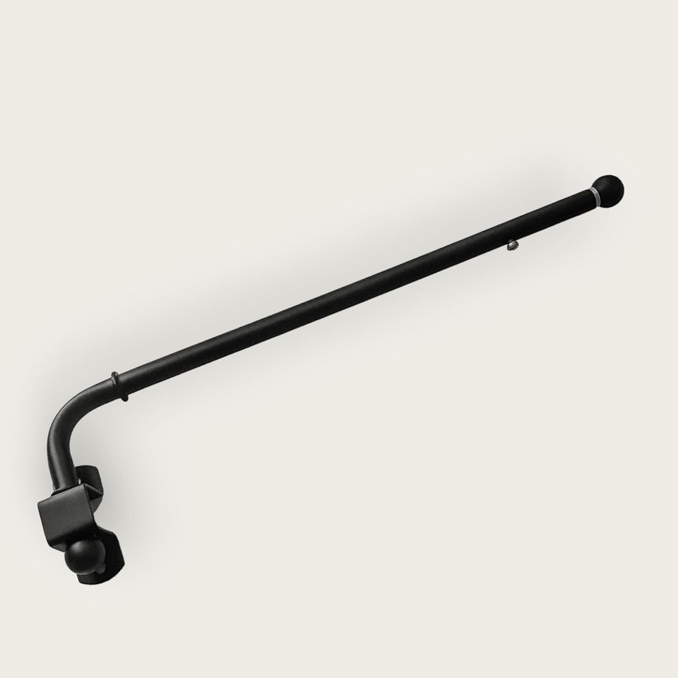 Curtain Drapery Arm Matt Black 30-50cm Adjustable Swing Arm | eBay UK