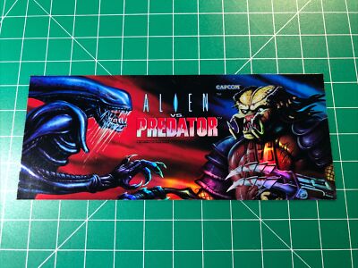 Alien Vs Predator Arcade Marquee 2.45x5.65” Sticker Holographic Glossy ...