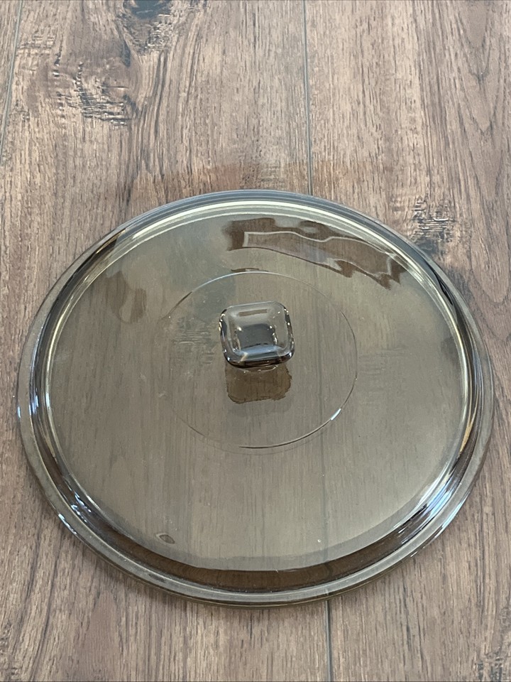 Vintage Anchor Hocking Amber Glass Lid Only for Casserole Dish 9" Round ...