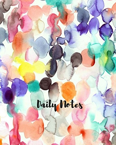 DAILY NOTES - WATER COLOR PRINT: 8" X 10",DAILY NOTES By Blank Lined ...