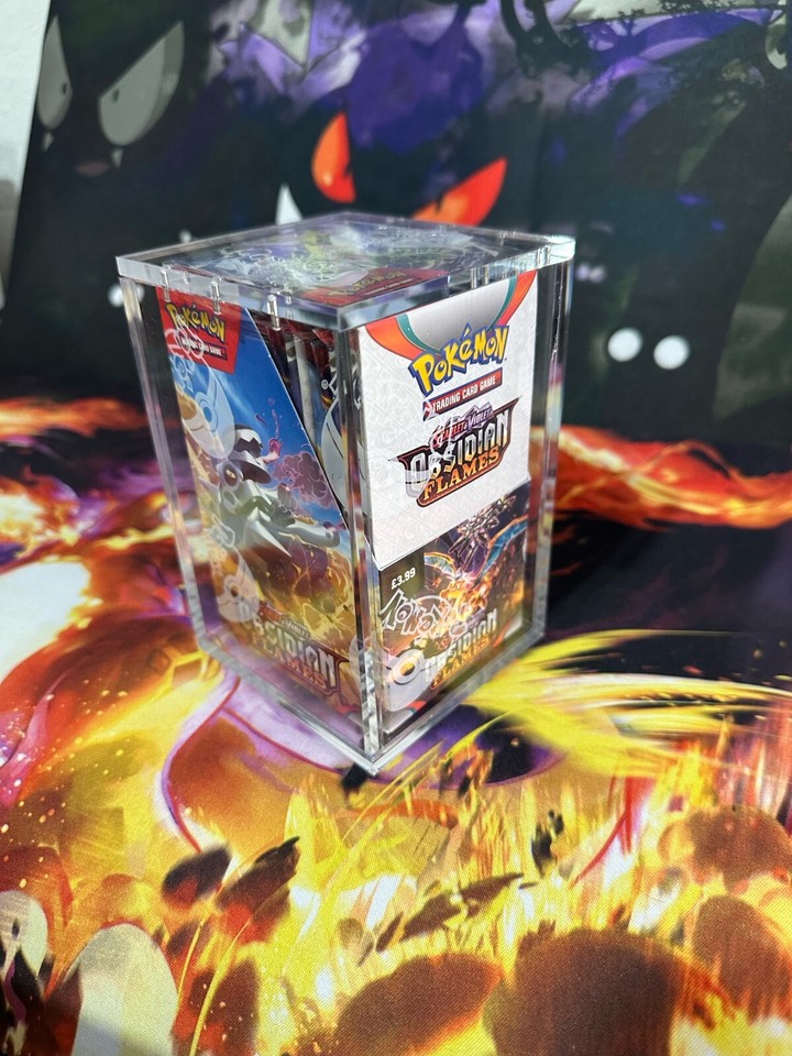 Pokemon HALF Booster Box Acrylic Display Case *Case Only!!* | eBay
