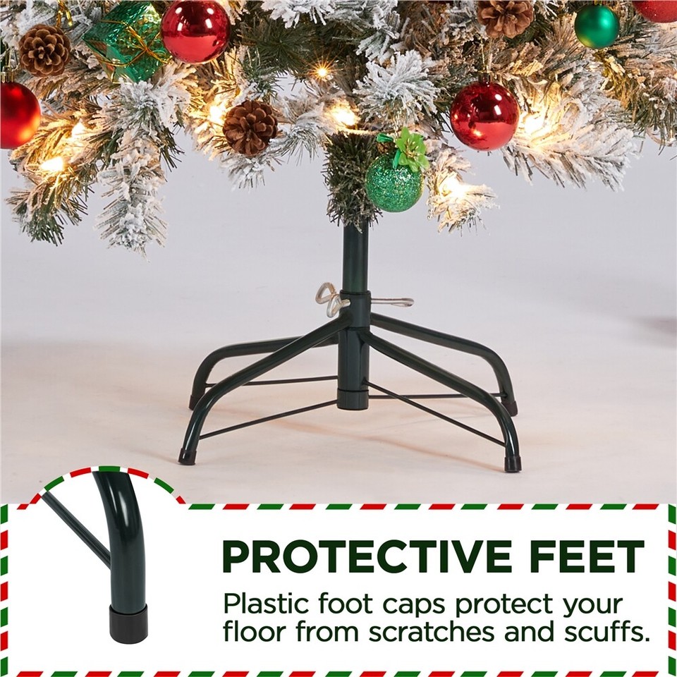 Artificial Christmas Tree with Lights Pre-lit Spruce Xmas Tree Multi ...