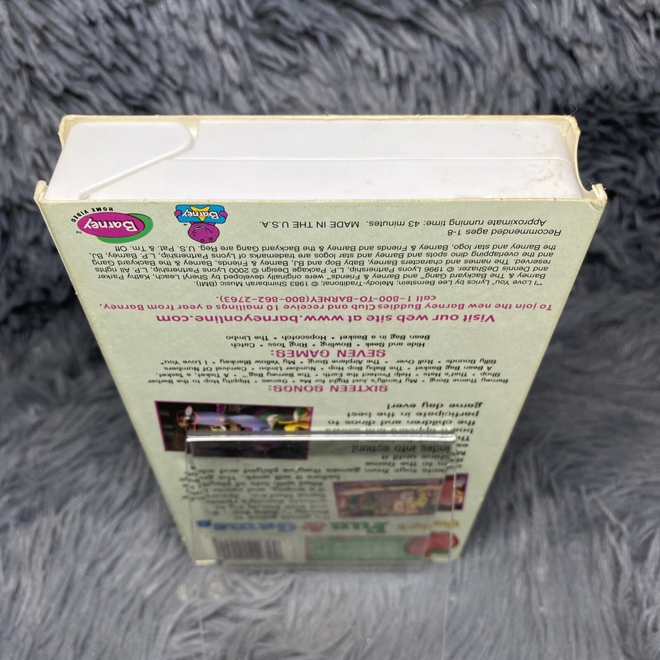 Barney - Barneys Fun and Games VHS 2000 Classic Collection Kids Cartoon ...