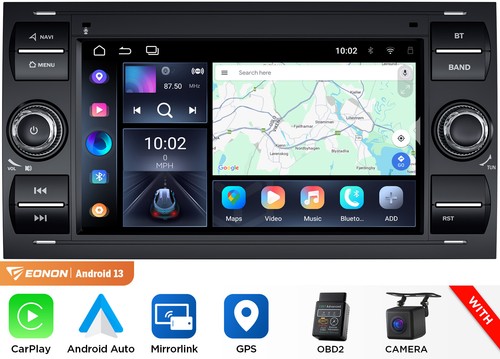 OBD+FDX6 7" Android 13 Car Stereo Radio GPS Sat Nav CarPlay for Ford ...