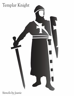 Medieval Swords And Shields Stencials