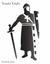 8" Tall Templar Knight STENCIL Medieval Round Table Armor Crusades DIY ...